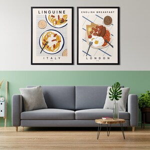 English Breakfast Print, British Food Poster, Kitchen Decor, Food Art ...