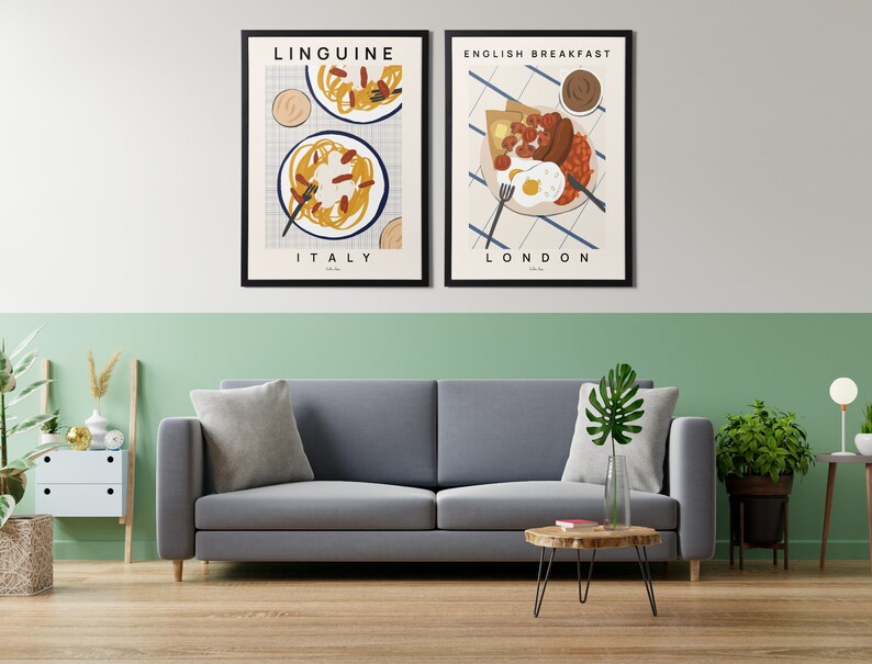 English Breakfast Print British Food Poster Kitchen Decor - Etsy