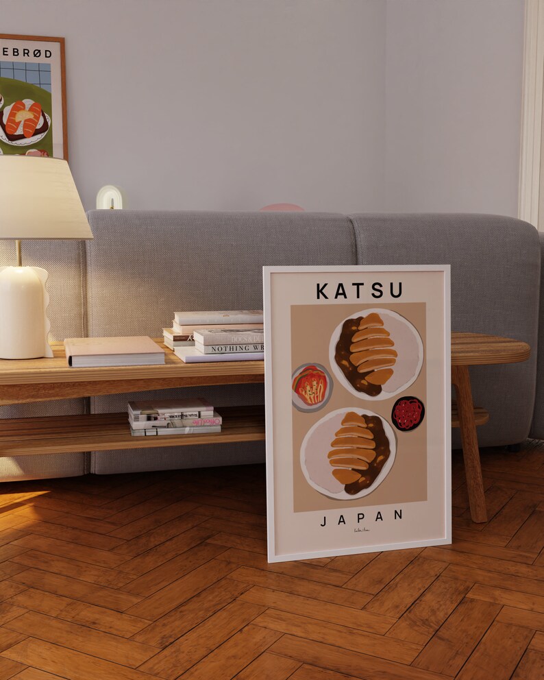 Katsu Curry Print Japan Food Poster Asian Food Art Modern - Etsy UK