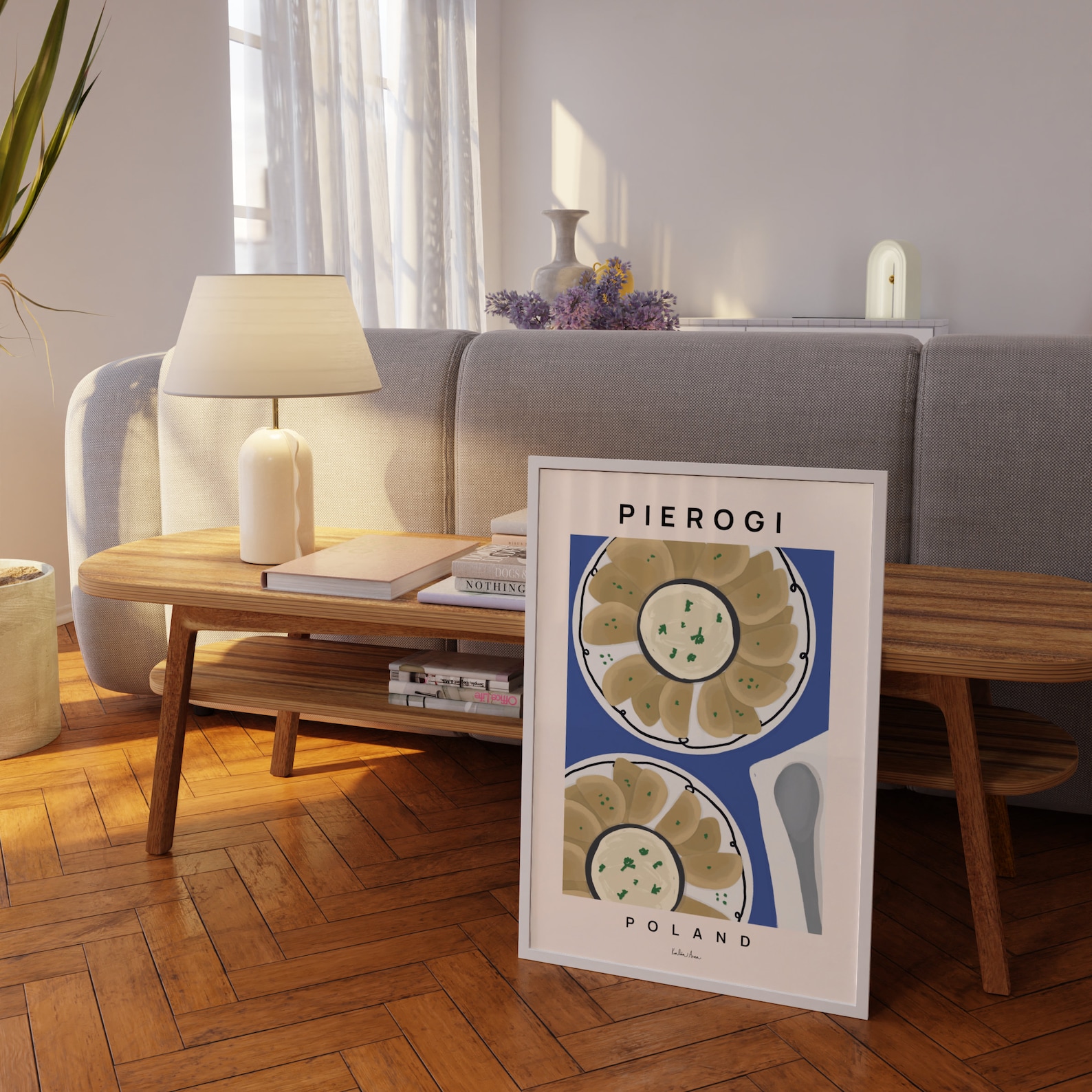 Pierogi Poster, Food Art Print, Dumplings Illustration, Polish ...