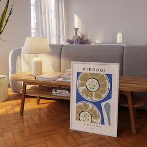 Pierogi Poster, Food Art Print, Dumplings Illustration, Polish ...