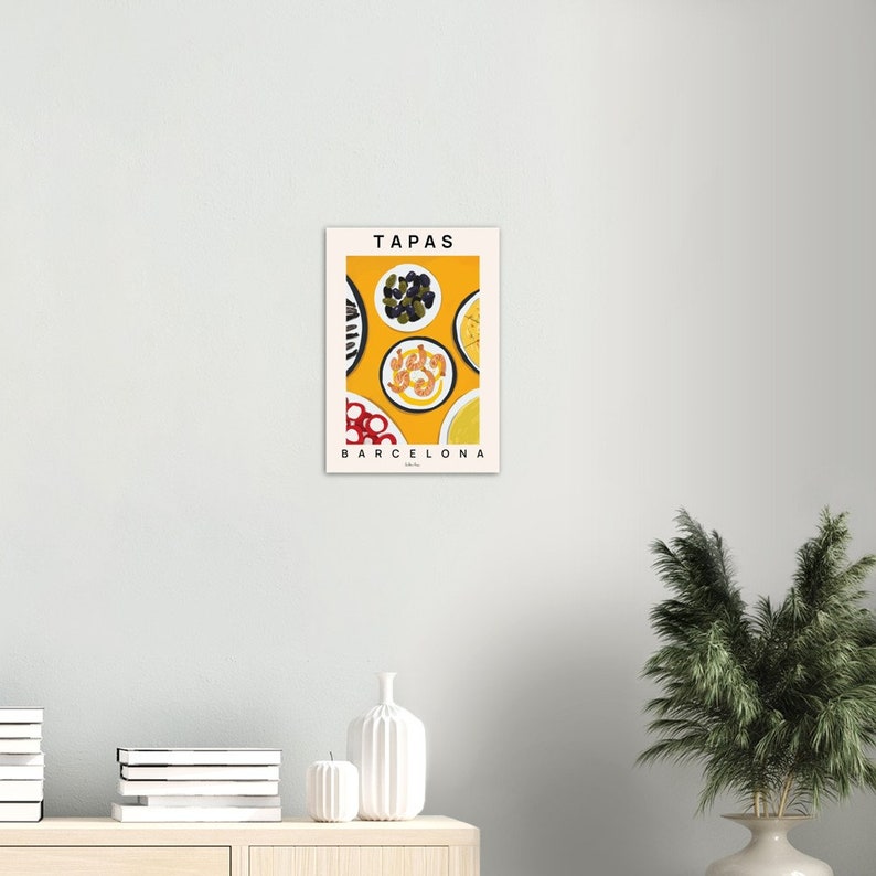 Tapas Poster, Food Print, Spanish Tapas Artwork, Food Illustration ...