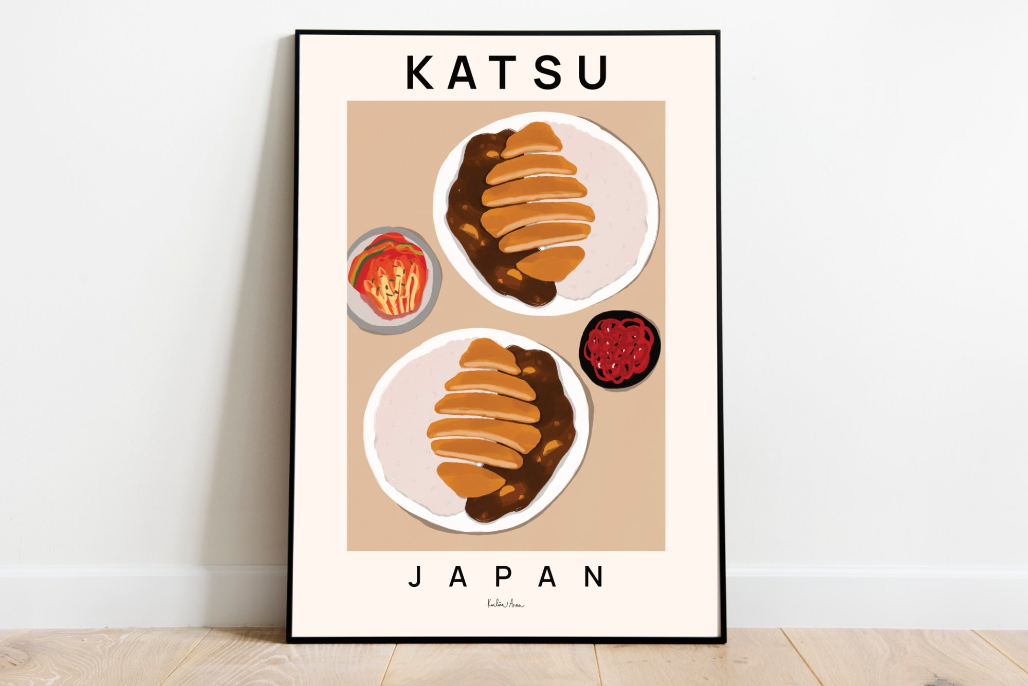 Katsu Curry Print Japan Food Poster Asian Food Art Modern - Etsy UK