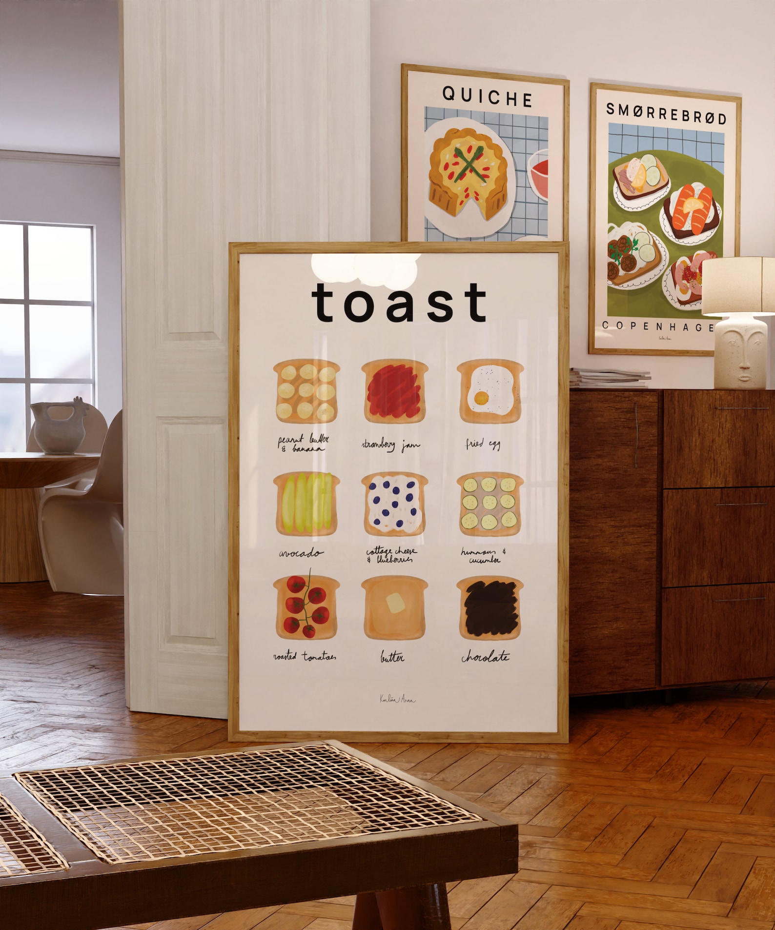 Toast Kinds Print Bread Poster Food Poster Bakery Art - Etsy