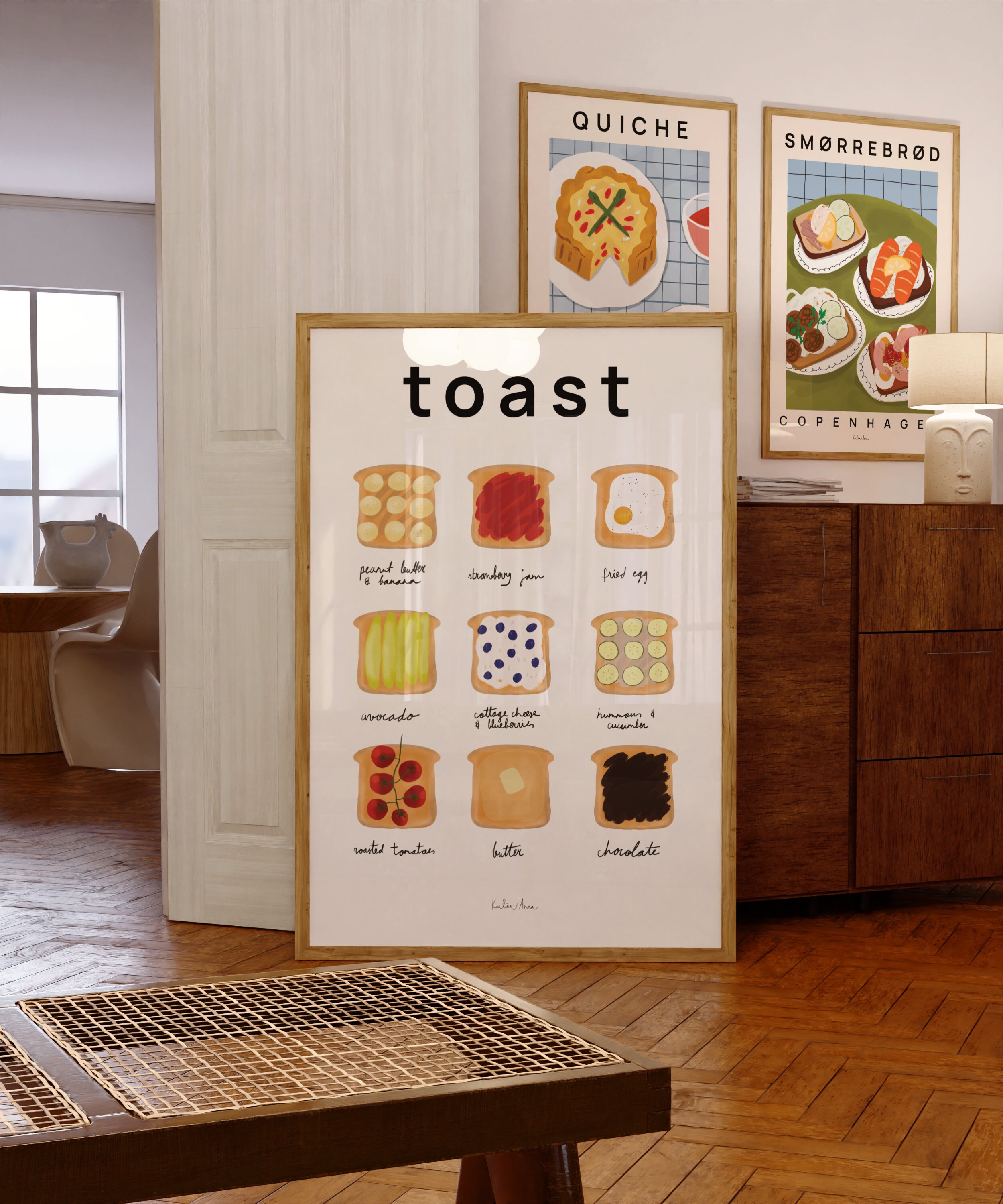 Toast Kinds Print Bread Poster Food Poster Bakery Art - Etsy