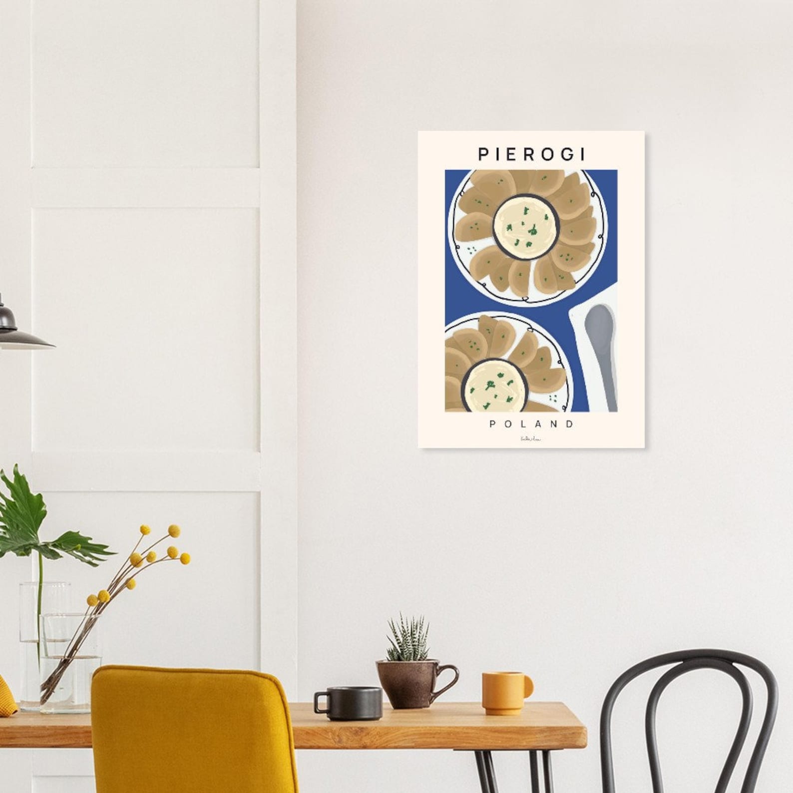 Pierogi Poster, Food Art Print, Dumplings Illustration, Polish ...