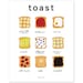Toast Kinds Print, Bread Poster, Food Poster, Bakery Art, Breakfast ...