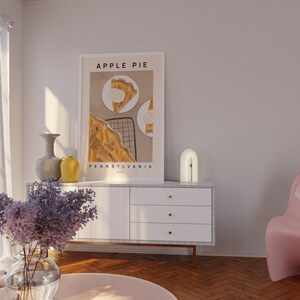 Apple Pie Poster, Food Art Print, Thanksgiving Decor, Pies Wall Art ...