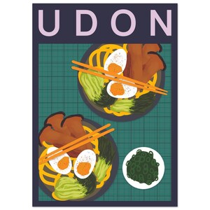 Udon Soup Poster, Food Art Print, Udon Noodles Art, Japanese Food ...
