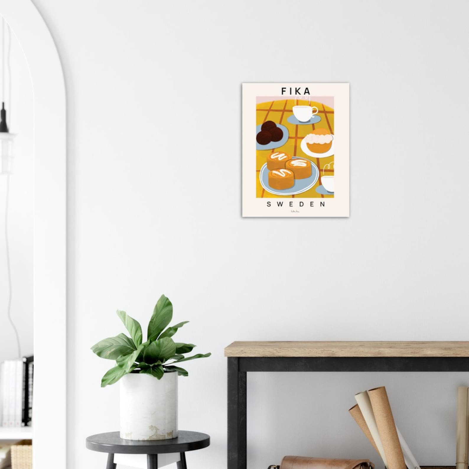 Fika Poster, Swedish Fika Art Print, Scandinavian Print, Chokladbollar ...