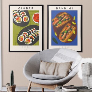 Gimbap Art Poster, Food Art Poster, Korean Food Art, Gimbap ...