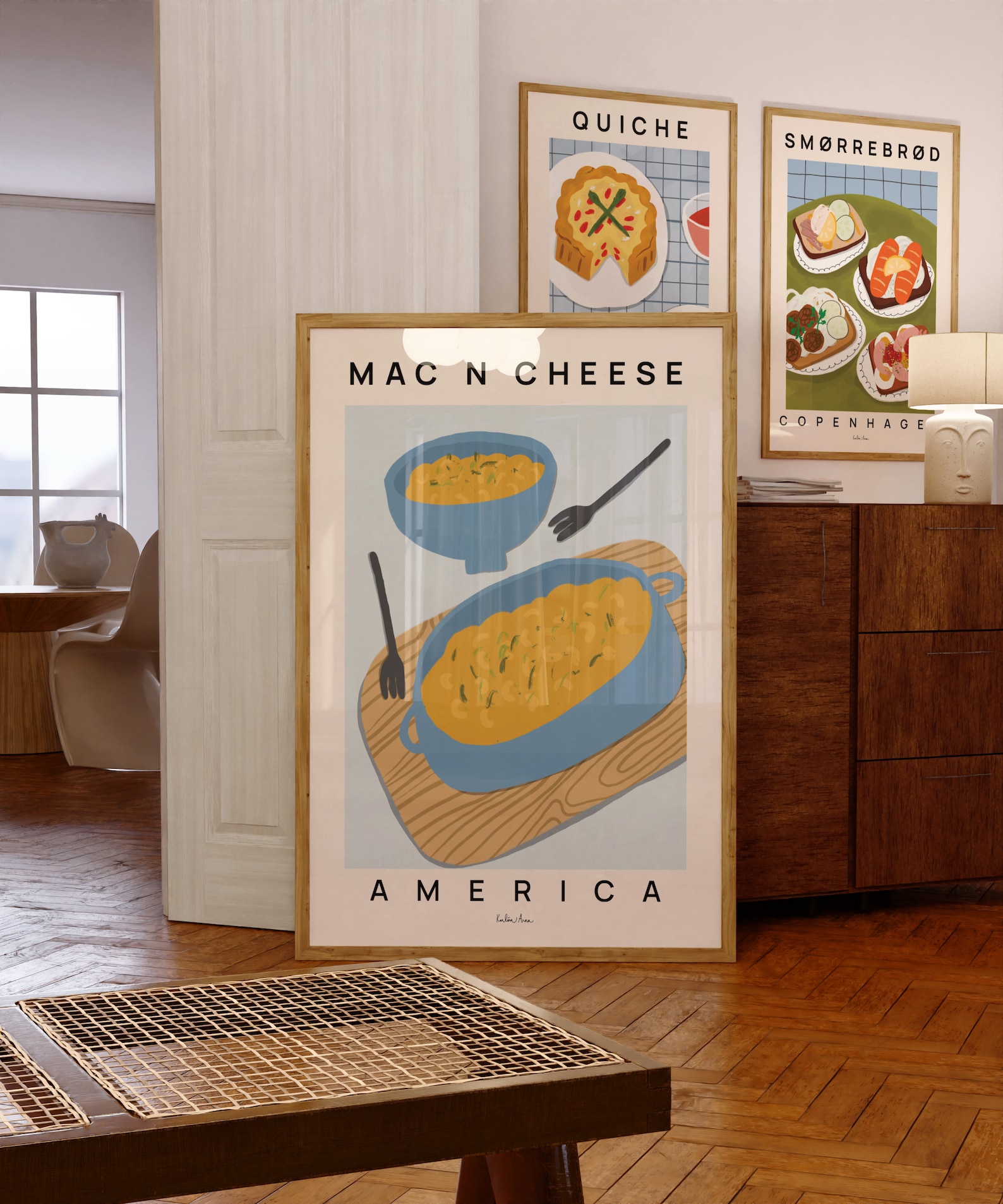 Macaroni and Cheese Poster Mac N Cheese Art Print Pasta Food - Etsy
