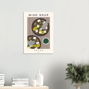 Miso Soup Poster, Food Art Print, Japanese Food Poster, Housewarming ...