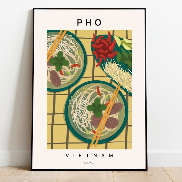 Vietnamese Pho Poster - Etsy