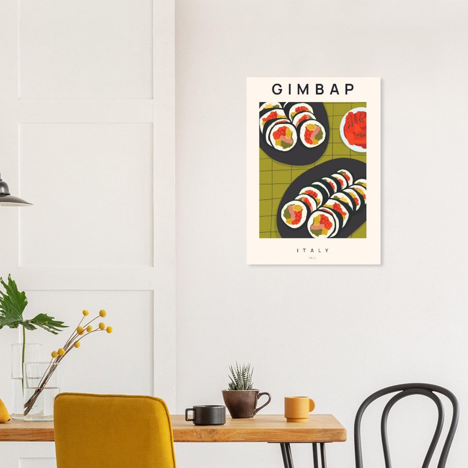 Gimbap Art Poster, Food Art Poster, Korean Food Art, Gimbap ...