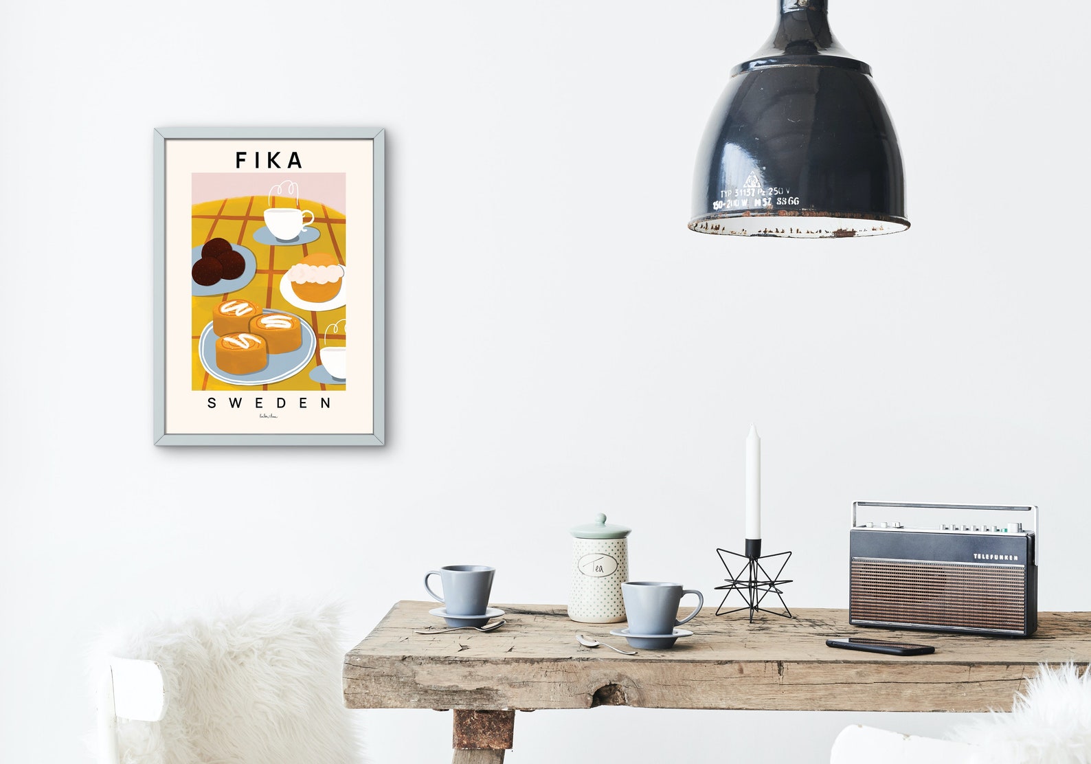 Fika Poster Swedish Fika Art Print Scandinavian Print | Etsy UK