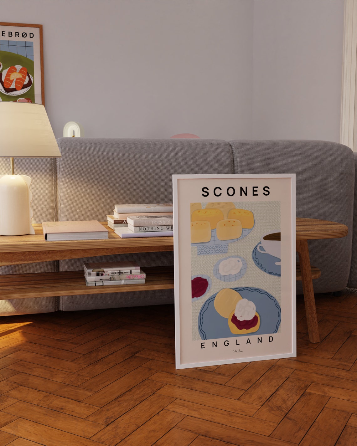 Scones Art Print Desserts Poster British Dessert Art Print - Etsy