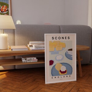 Scones Art Print, Desserts Poster, British Dessert Art Print, Scones ...