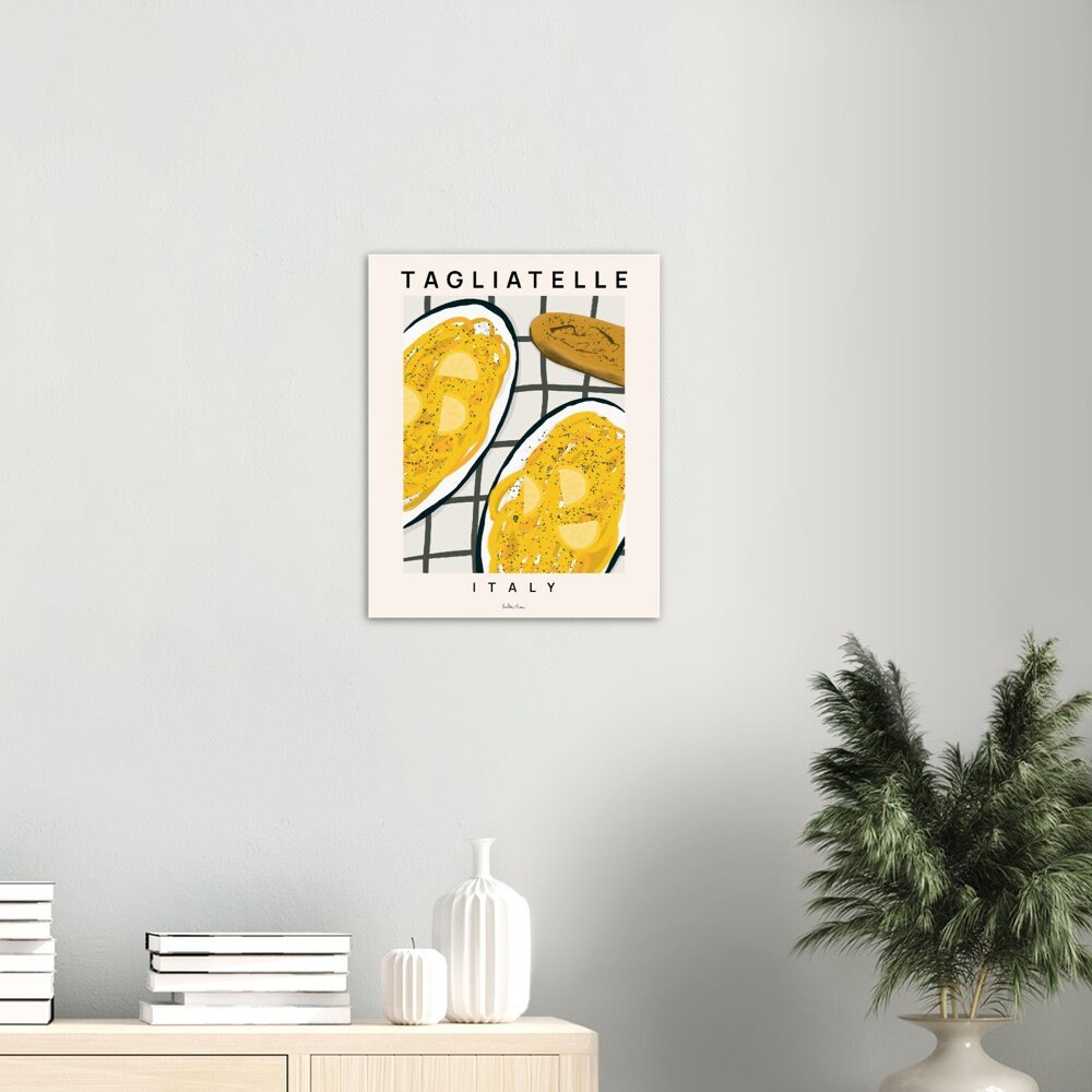Tagliatelle Poster Pasta Art Print Spaghetti Poster Food - Etsy