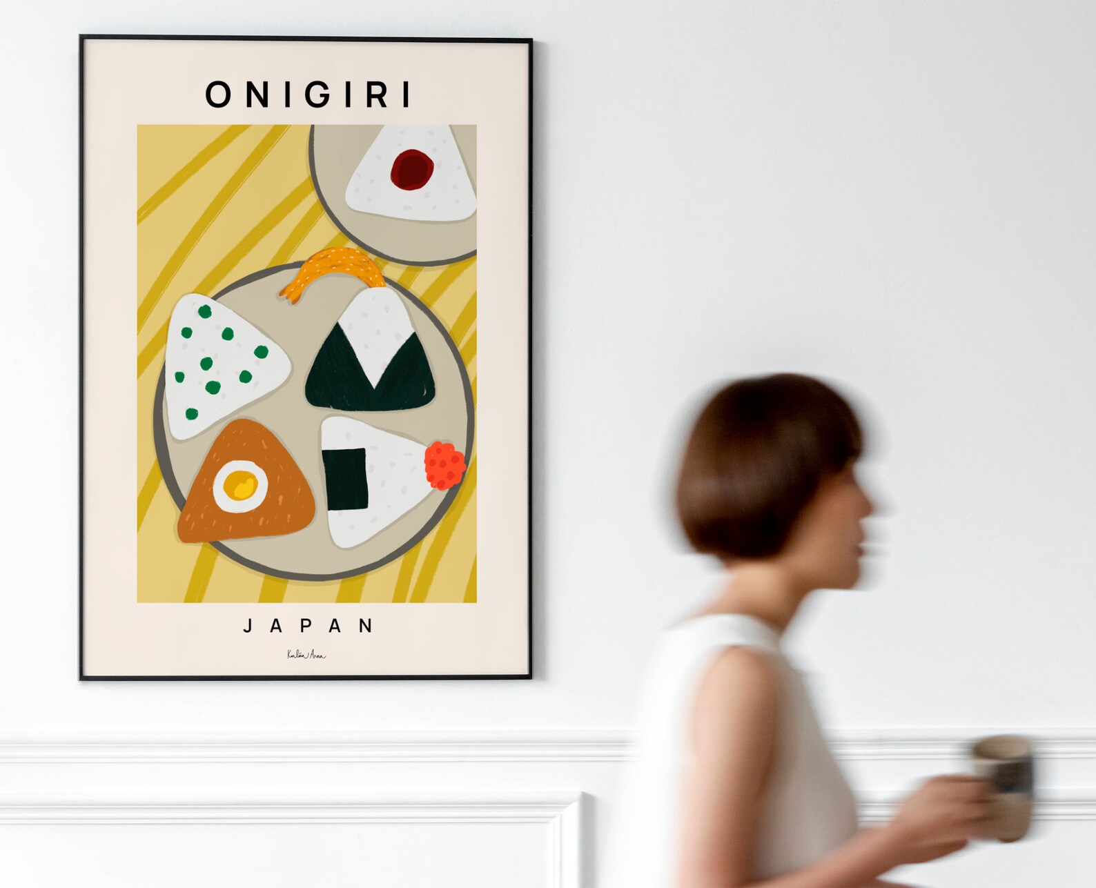 Onigiri Poster, Japan Poster, Food Art Print, Japanese Food Poster ...