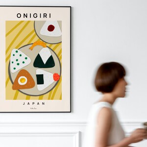 Onigiri Poster, Japan Poster, Food Art Print, Japanese Food Poster ...