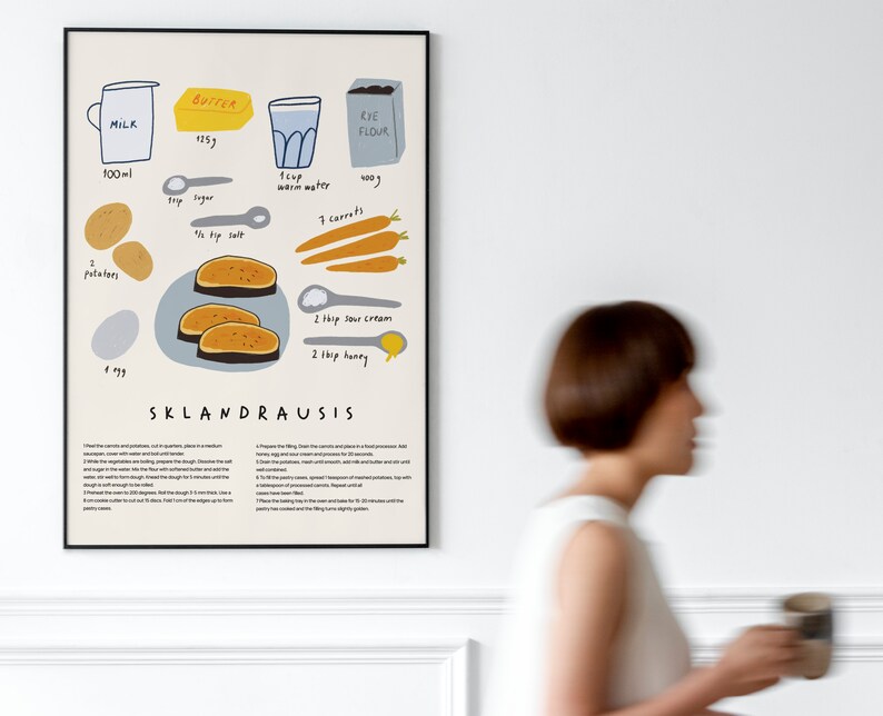 Personalized Recipe Poster, Recipe Food Print, Personalised Food Print ...
