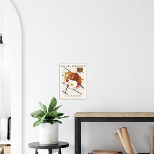 English Breakfast Print, British Food Poster, Kitchen Decor, Food Art ...