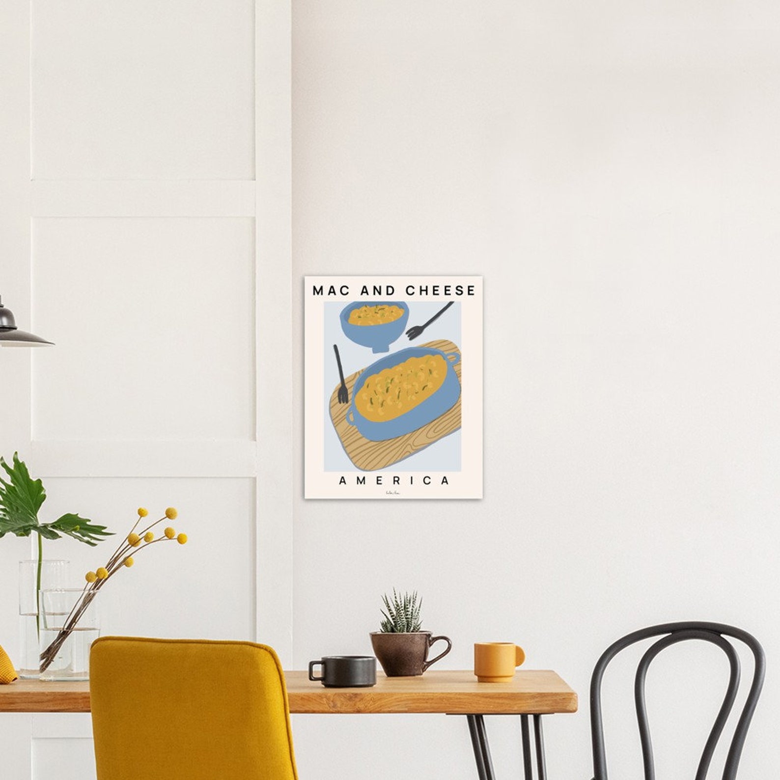 Macaroni and Cheese Poster Mac N Cheese Art Print Pasta Food - Etsy