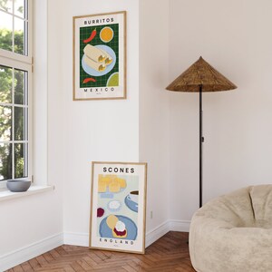 Scones Art Print, Desserts Poster, British Dessert Art Print, Scones ...