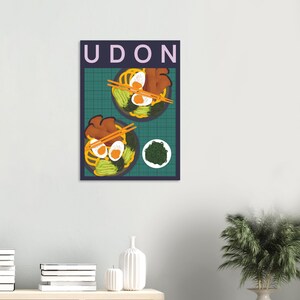 Udon Soup Poster, Food Art Print, Udon Noodles Art, Japanese Food ...