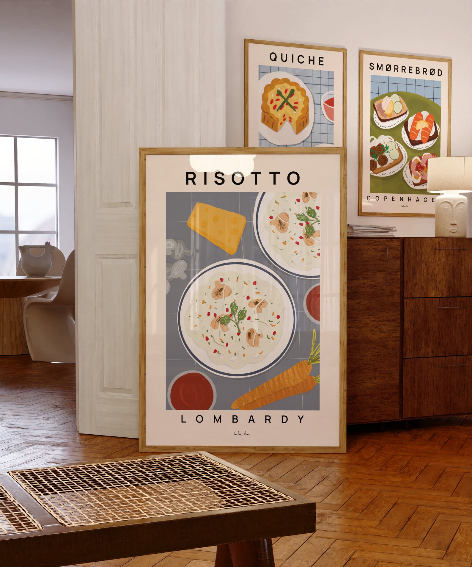 Risotto Poster, Food Art Print, Rice Poster, Risotto Print, Italian ...