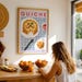 Quiche Art Print, Quiche Lorraine Art, Food Poster, Brunch Illustration ...