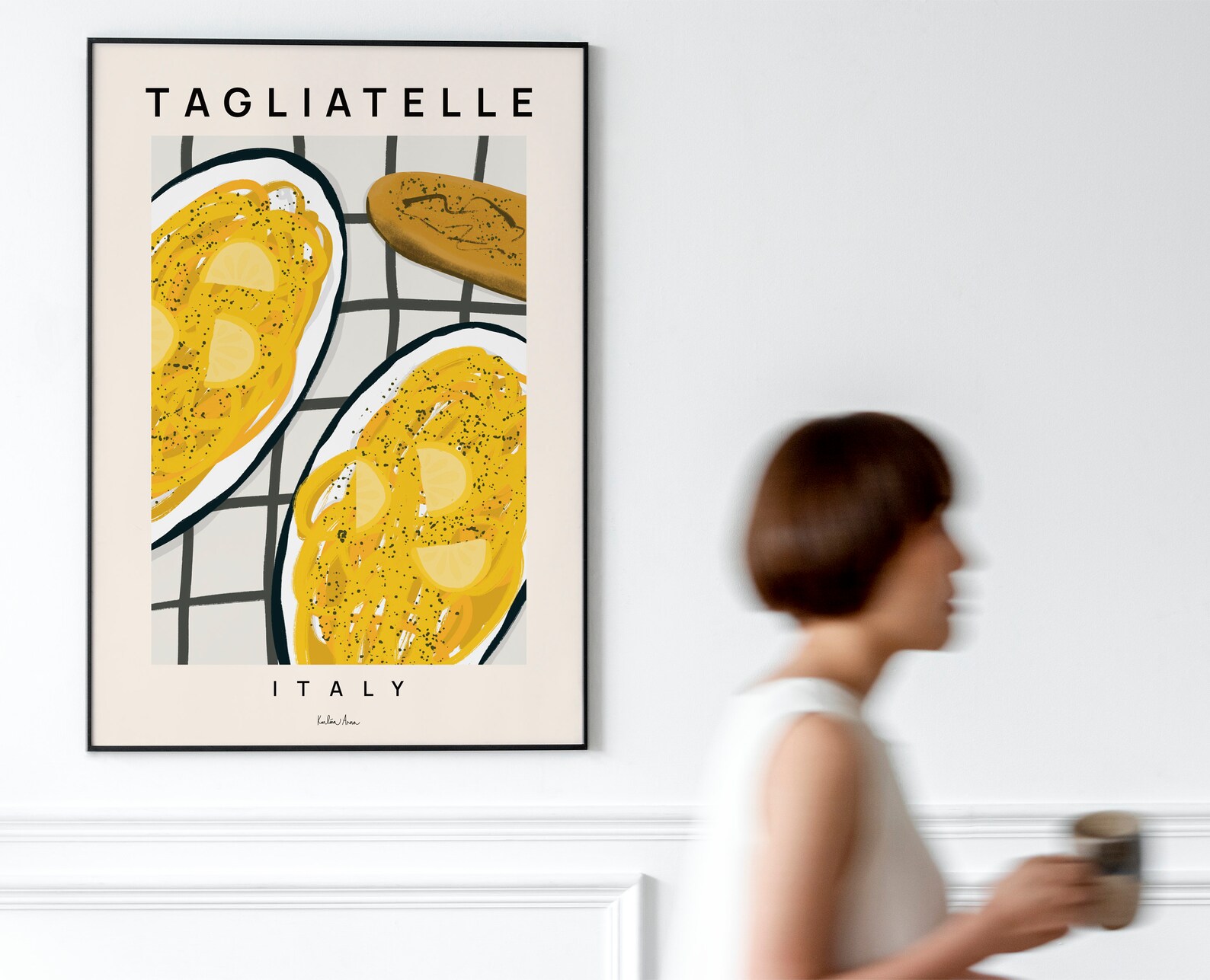 Tagliatelle Poster Pasta Art Print Spaghetti Poster Food - Etsy