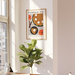 Pumpkin Pie Poster, Pumpkin Pie Art, Food Art, Thanksgiving Art Print ...