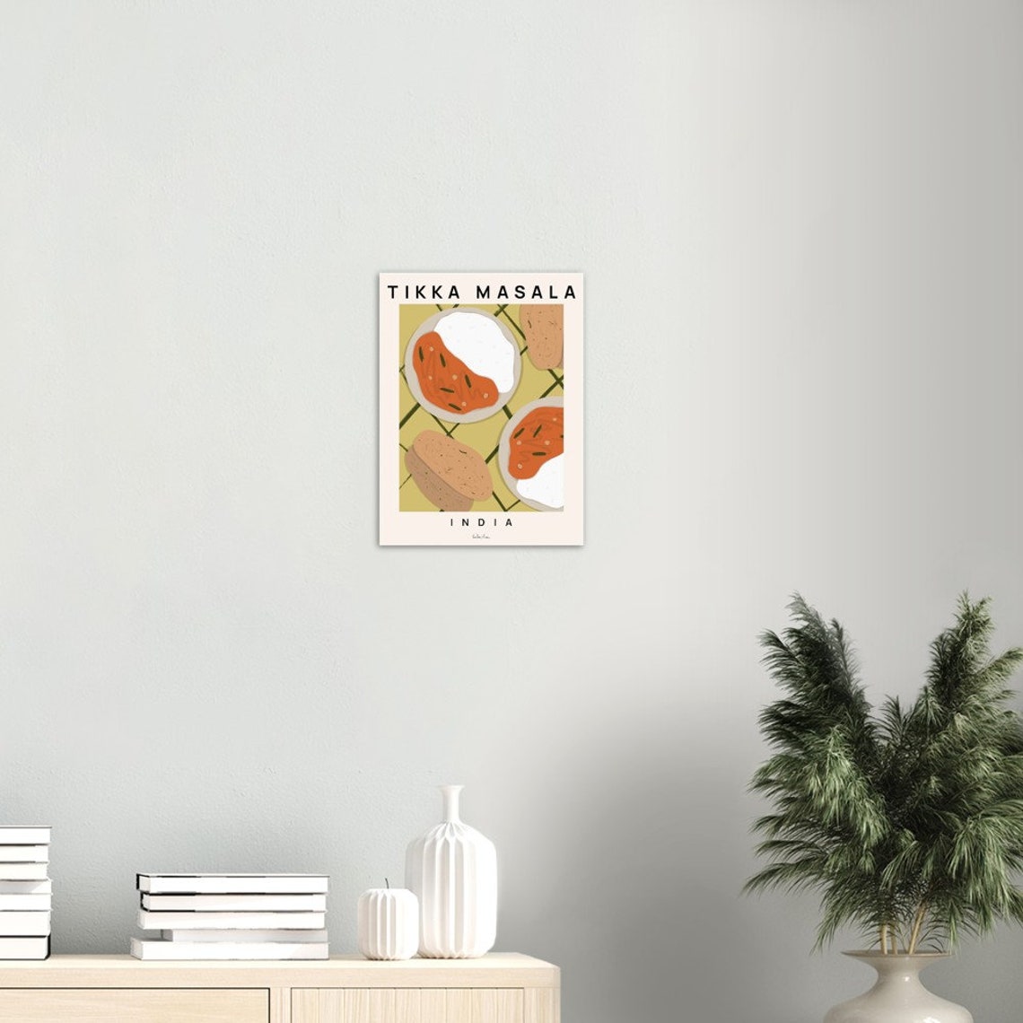 Tikka Masala Poster Food Art Print Indian Food Poster Cosy - Etsy