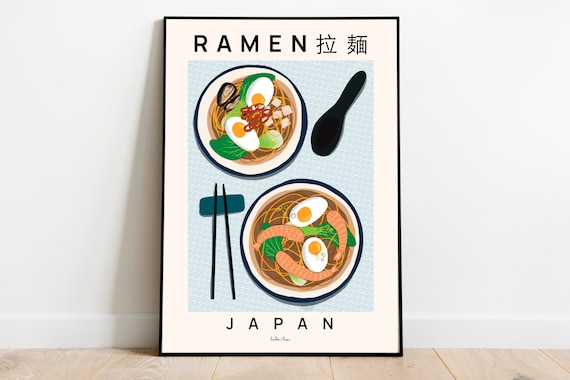 Ramen Art Print Ramen Poster Ramen Illustration Japanese - Etsy