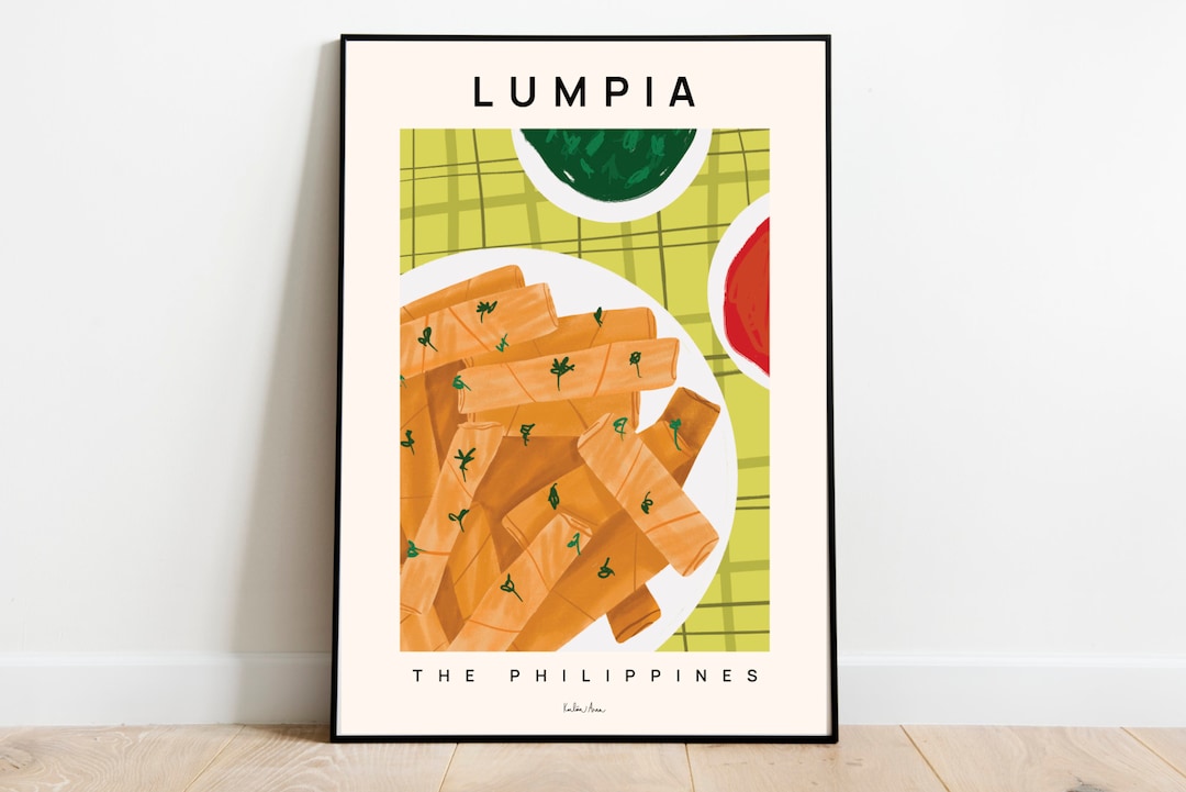 Lumpia Art, Food Poster, Filipino Food Illustrated, Lumpia Art Print ...