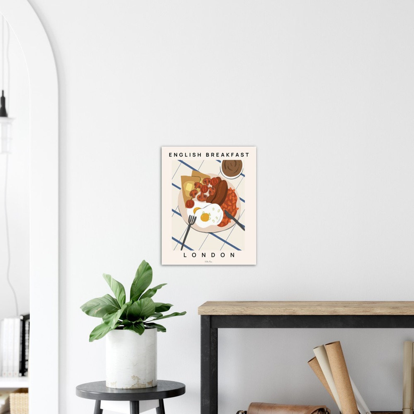 English Breakfast Print British Food Poster Kitchen Decor - Etsy