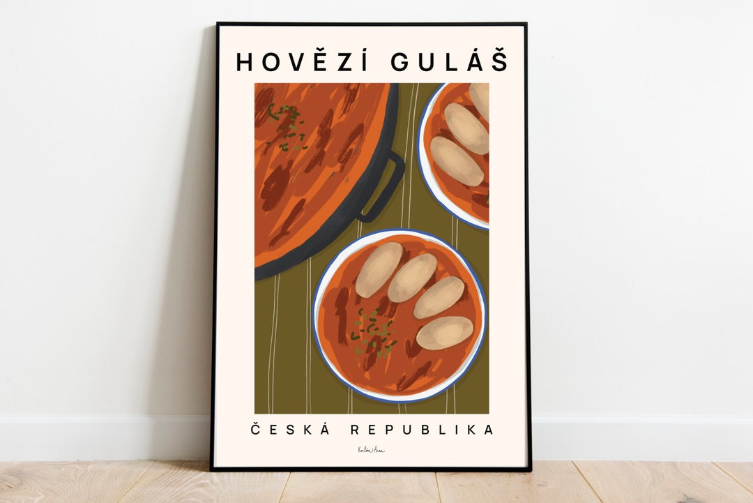 Goulash Poster, Food Art Print, Eastern Europe, Goulash Food Poster ...