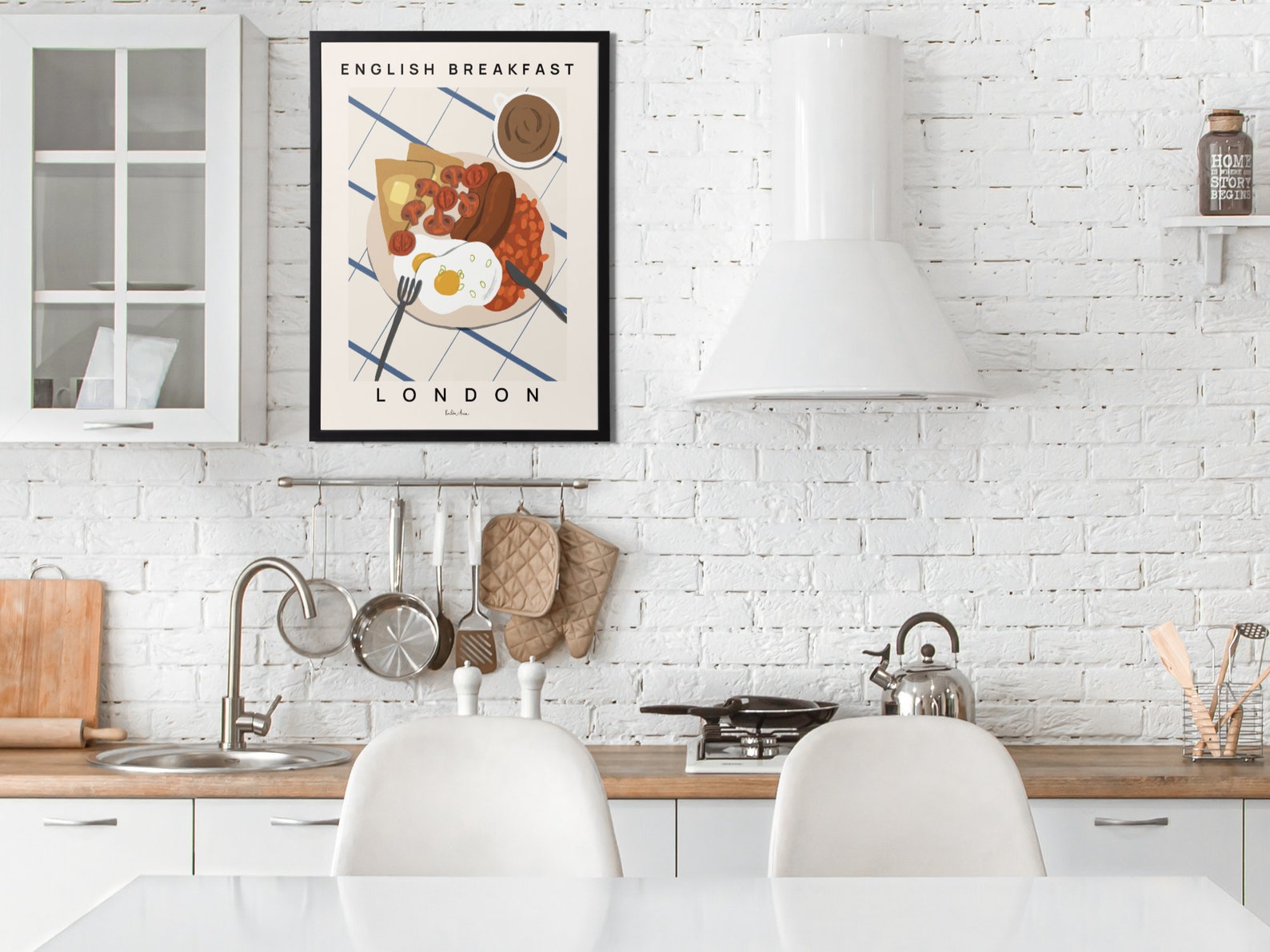 English Breakfast Print British Food Poster Kitchen Decor - Etsy