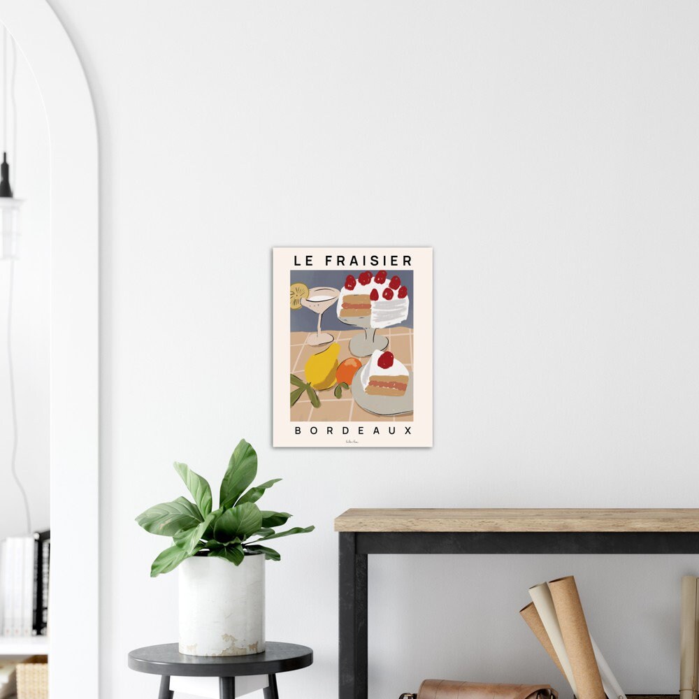 French Cake Art Print Cakes Art Poster Brunch Print Kitchen | Etsy