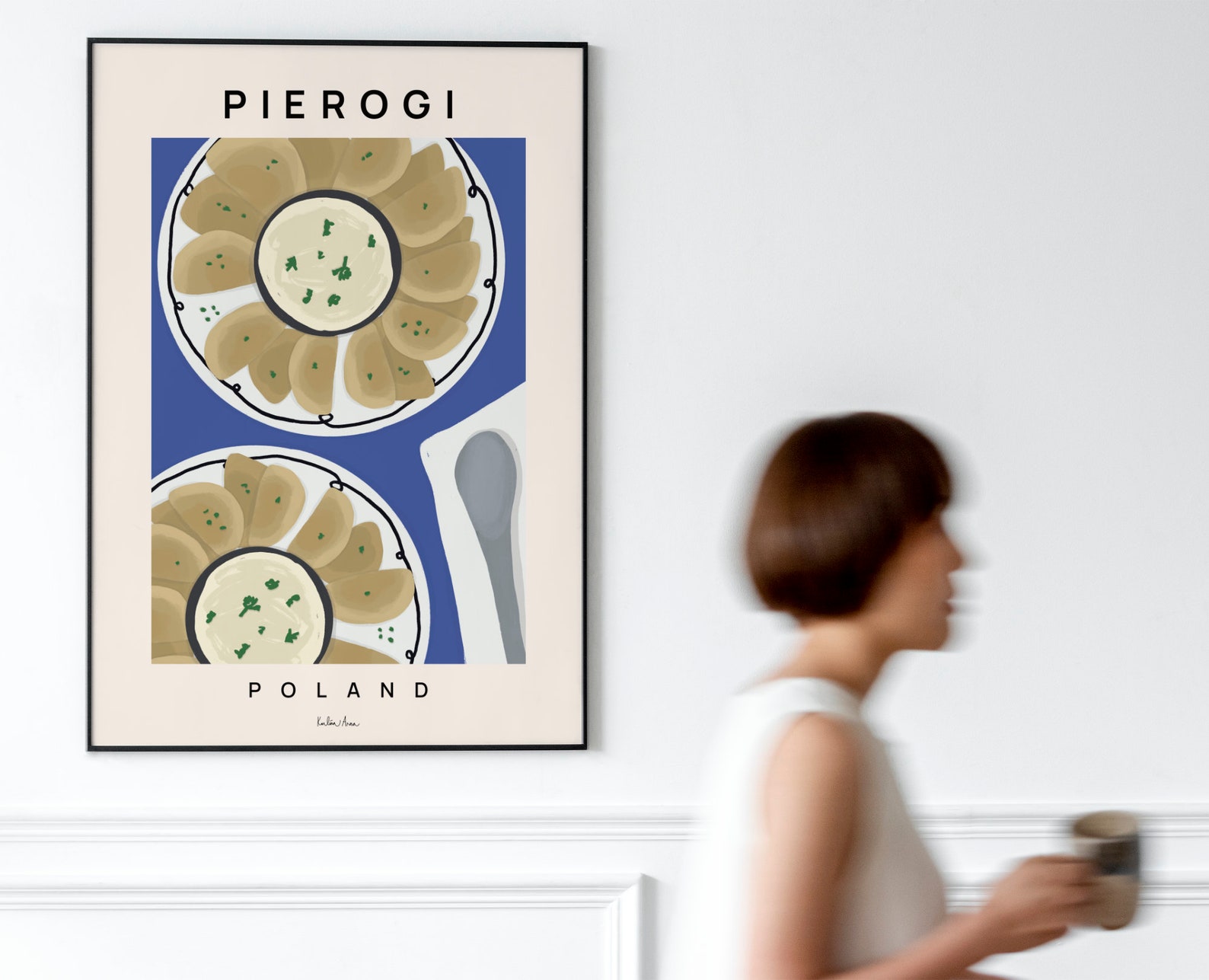 Pierogi Poster, Food Art Print, Dumplings Illustration, Polish ...