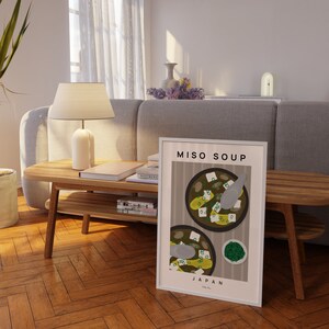 Miso Soup Poster, Food Art Print, Japanese Food Poster, Housewarming ...