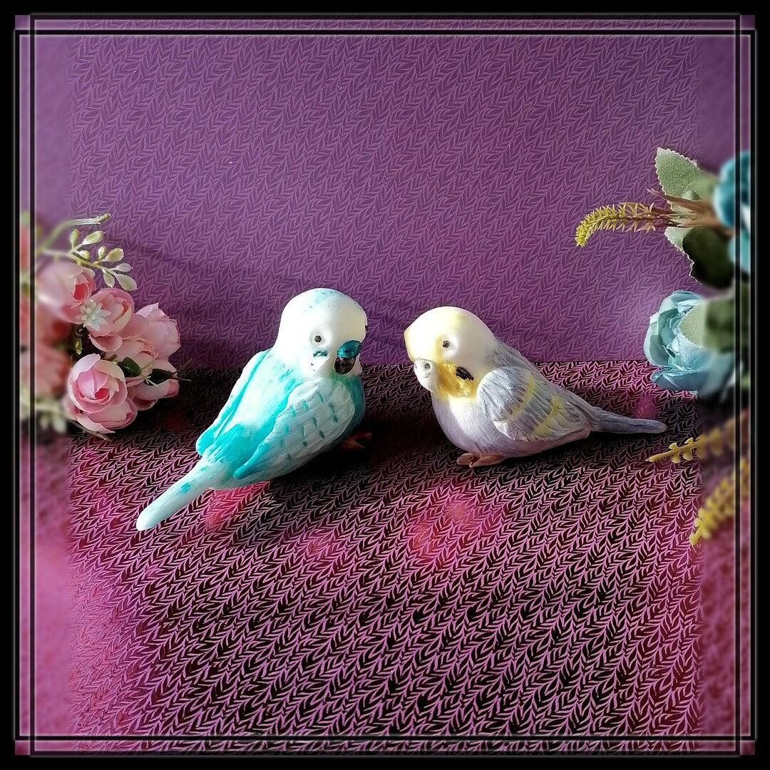 Budgie Cake Figures Made of Fondant, Cake Decor - Etsy