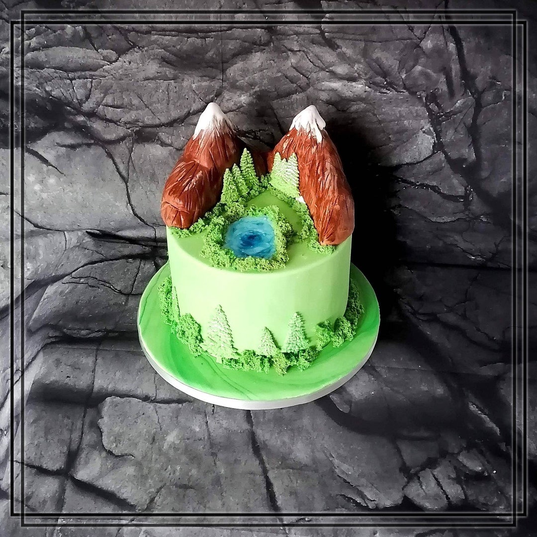 Mountain Cake Decoration Made of Fondant Cake Decor - Etsy