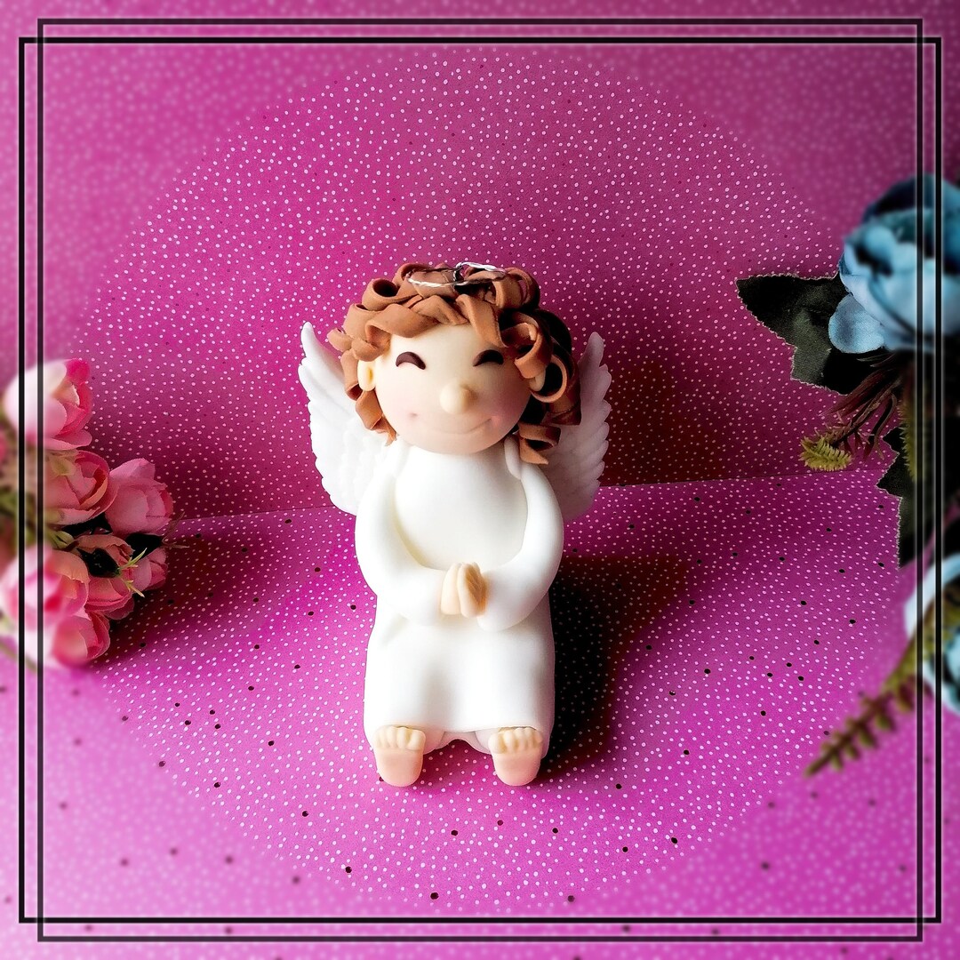 Angel Made of Fondant Pie Wrap Muffin Topper - Etsy