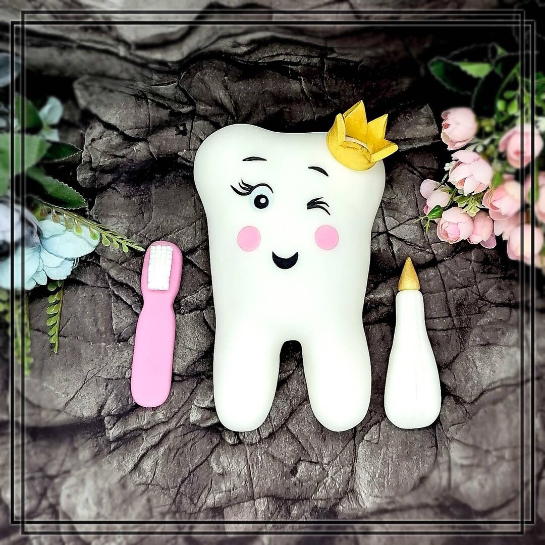 Tooth 3D Cake Topper Made of Fondant Cake Décor - Etsy