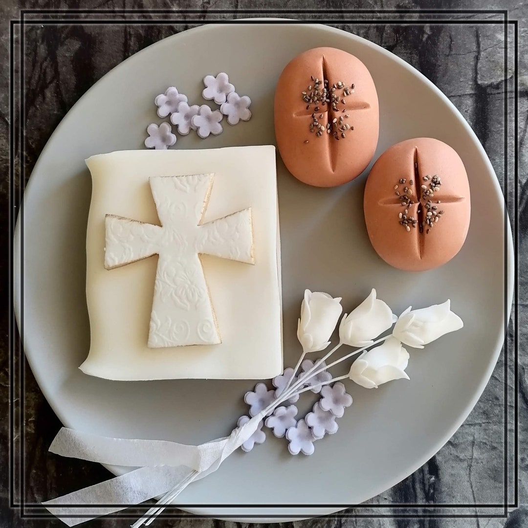 Bible Bread Roll Baptism Decoration From Fondant - Etsy