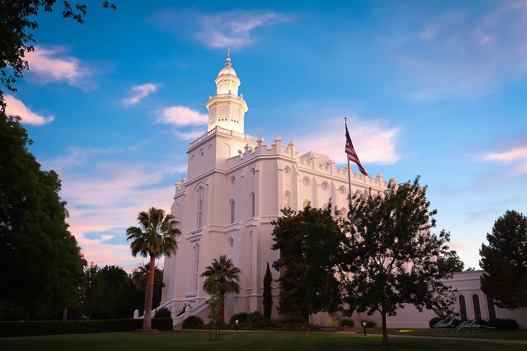 St George LDS Temple Sunset Digital Download - Etsy