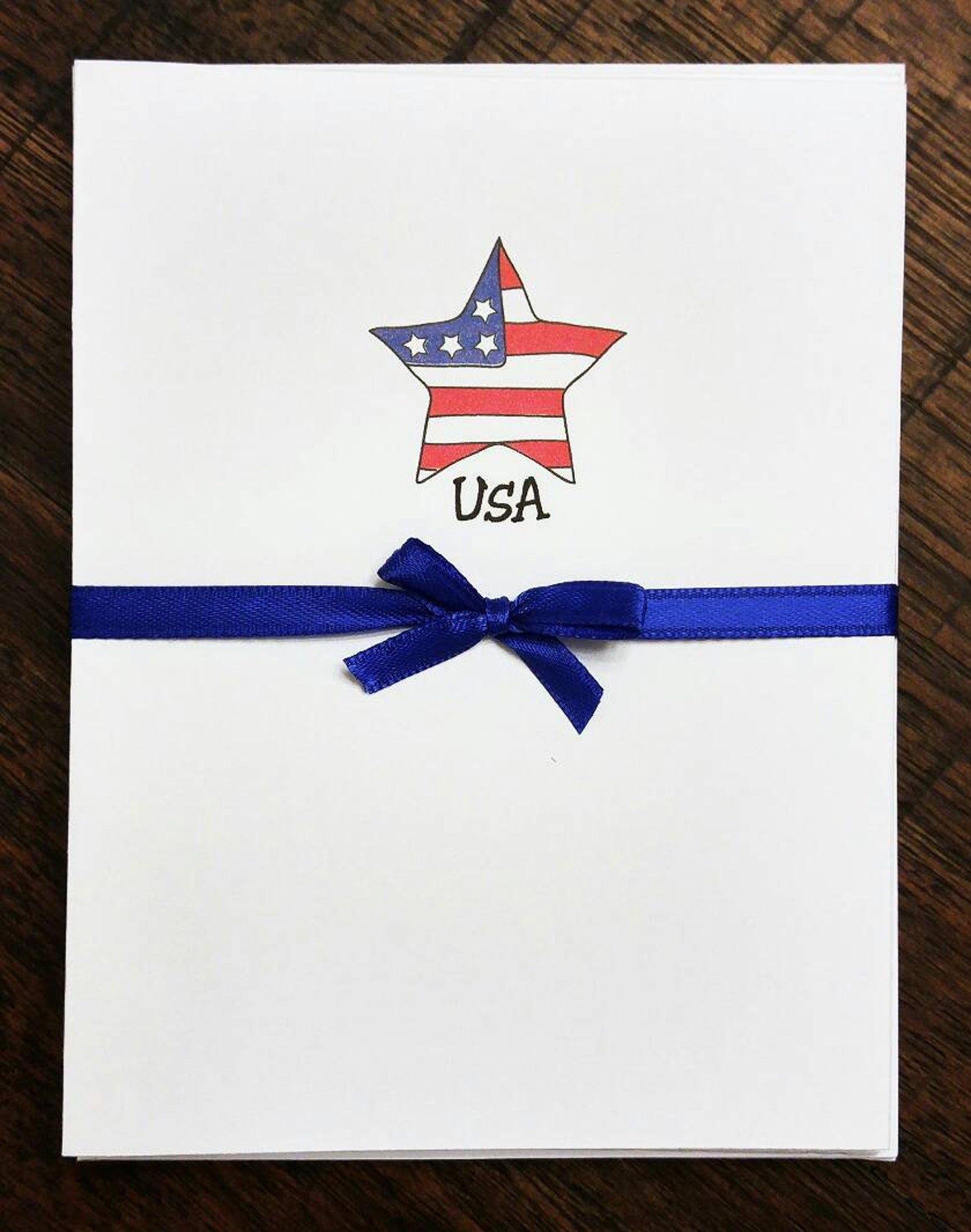 American Flag Star Cards - Set of 10 - USA / Red, White, and Blue ...